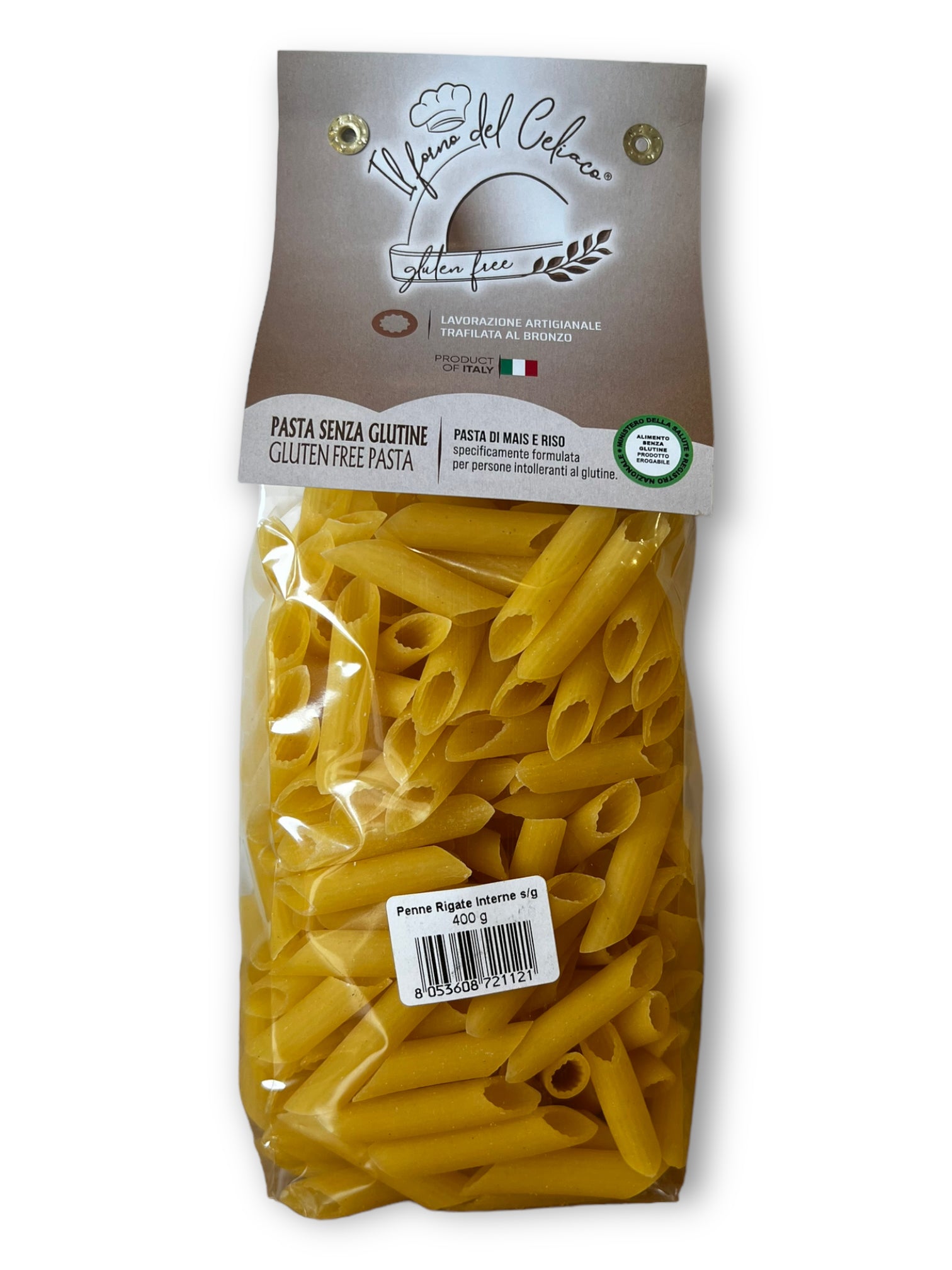 Pasta Penne Rigate IL FORNO DEL CELIACO - gr 400 – Il Forno del Celiaco